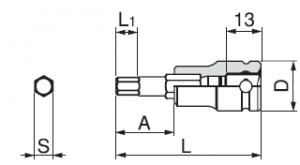 TONE 3KH Hexagon Socket (Heavy Duty) | Kouei Japan Trading | Get Quotation