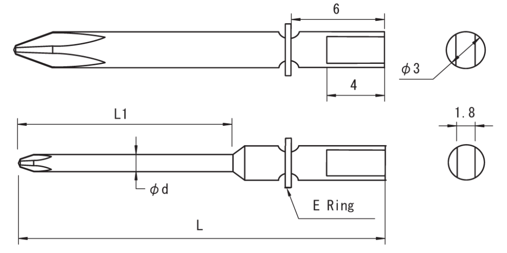 BIX BH-5VX/B-10/B-10M Small Electric Driver Bits | Kouei Japan Trading ...