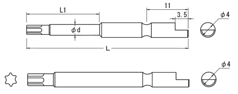 BIX BD-4T/BH-4VT Small Electric Driver Bits | Kouei Japan Trading | Get ...