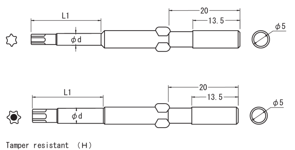 BIX BD-5VT/BD-4B Small Electric Driver Bits | Kouei Japan Trading | Get ...