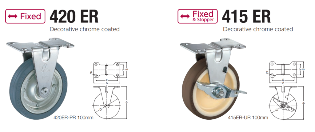Hammer Caster 420ER/415ER 85-125mm Caster | Kouei Japan Trading | Get Quotation