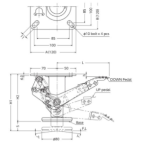 Hammer Caster 900-2, 900-4, 900-5 Baking Finished Steel Made Hammer ...