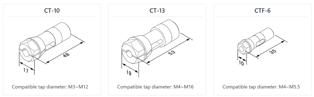 Miyakawa CT-3/4/6/10/13 and CTF-6/10/13 Multi-axis Attachment Collet CT ...