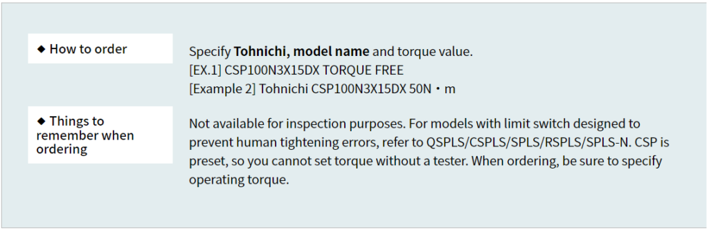 Tohnichi CSP/CSP-MH Preset Torque Wrench | Kouei Japan Trading | Get ...