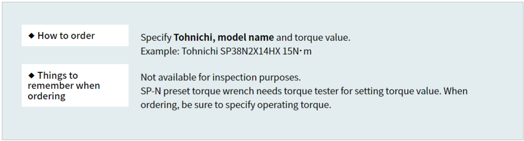 Tohnichi SP2-H Preset Torque Wrench | Kouei Japan Trading | Get Quotation