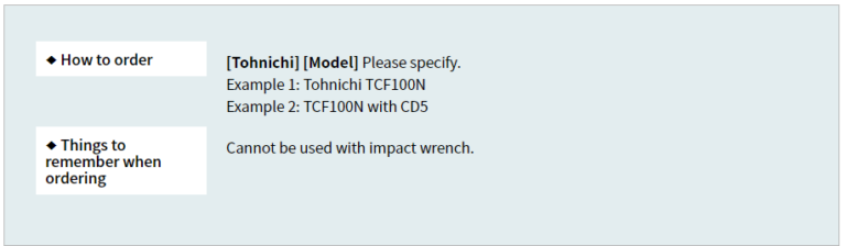 Tohnichi TCF Torque Sensor | Kouei Japan Trading | Get Quotation