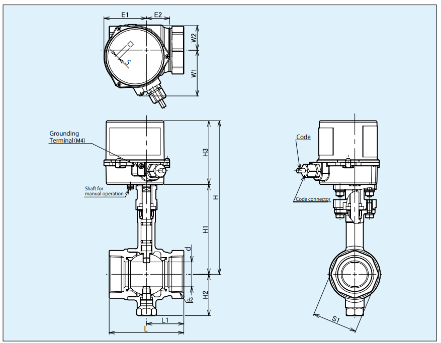 Kitz EA100/200-TLEK Type EA Electric Actuators/Class 20K Long Neck ...
