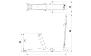 Nagasaki Jack NLA-303/503/NLG-303/503 Low-floor air/low-floor garage jack long type | Kouei ...