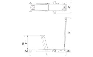Nagasaki Jack NLA-203X Ultra low floor air garage jack | Kouei Japan Trading | Get Quotation
