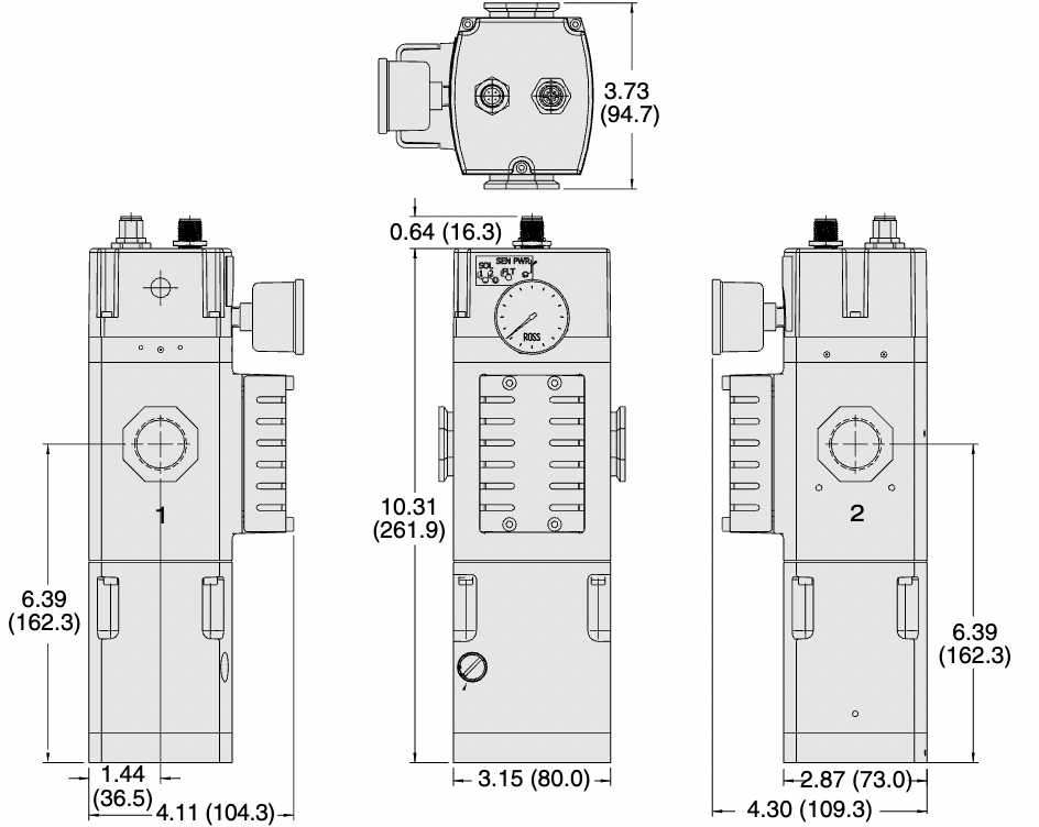Ross Asia M35 series double valve Safety cat. 4 PL e, external ...