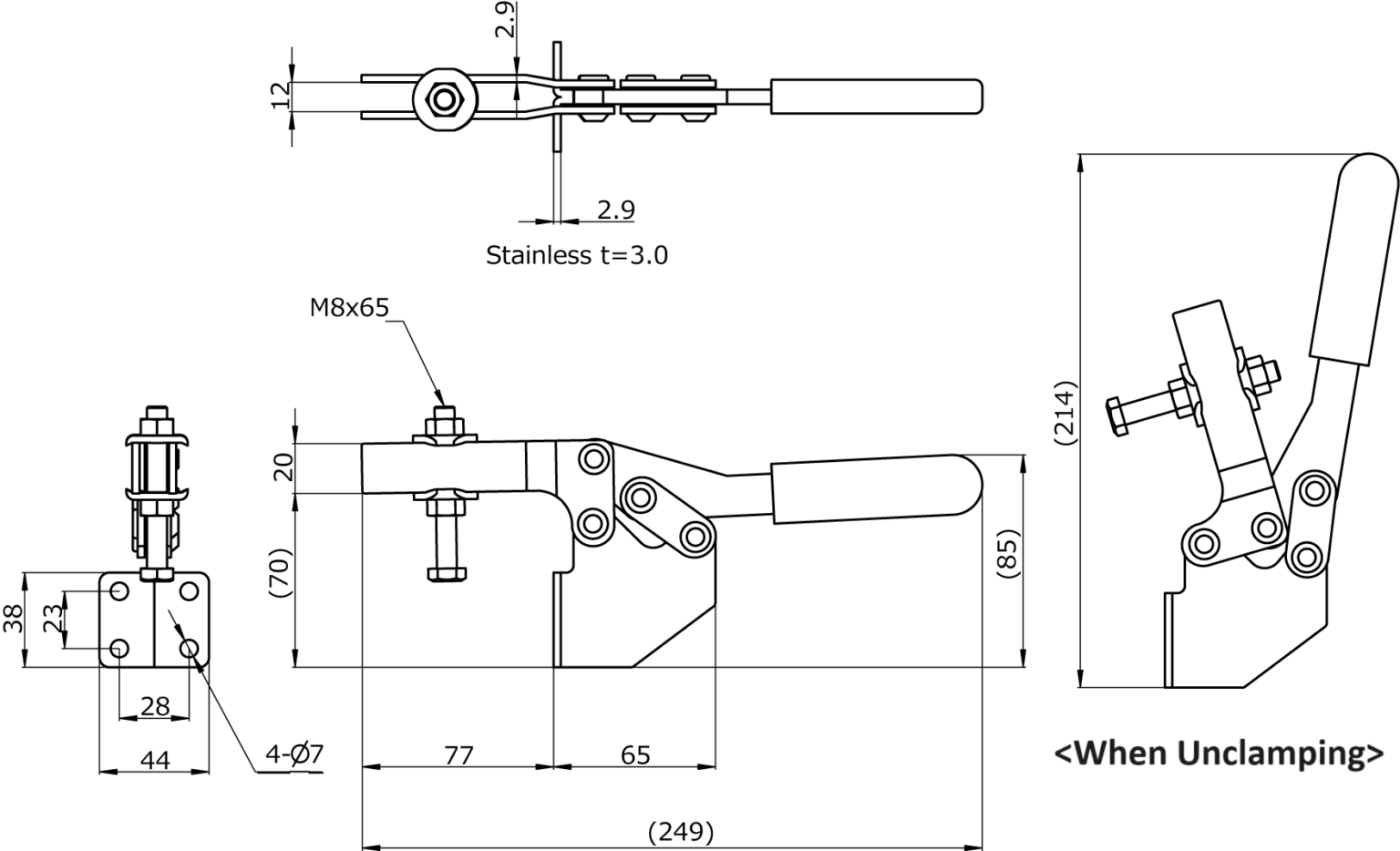Kakuta No.38CL-2S Hold Down Clamp | Kouei Japan Trading