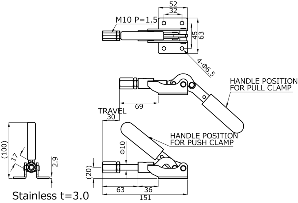 Kakuta No.50A Straight Line Clamp | Kouei Japan Trading | Get Quotation