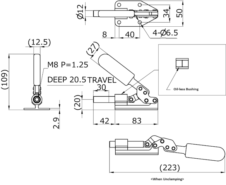 Kakuta No.02BU Straight Line Clamp | Kouei Japan Trading | Get Quotation