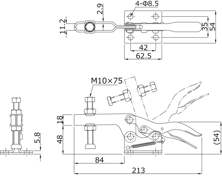 Kakuta No.41A Hold Down Clamp | Kouei Japan Trading