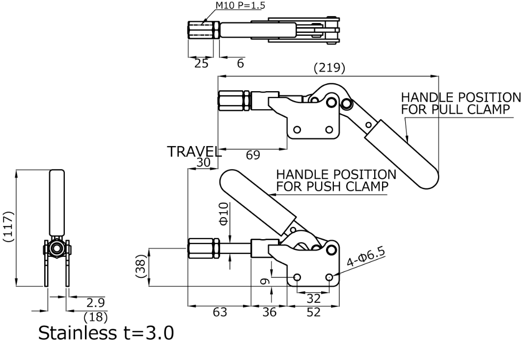 Kakuta No.50AS-2S Straight Line Clamp | Kouei Japan Trading | Get Quotation