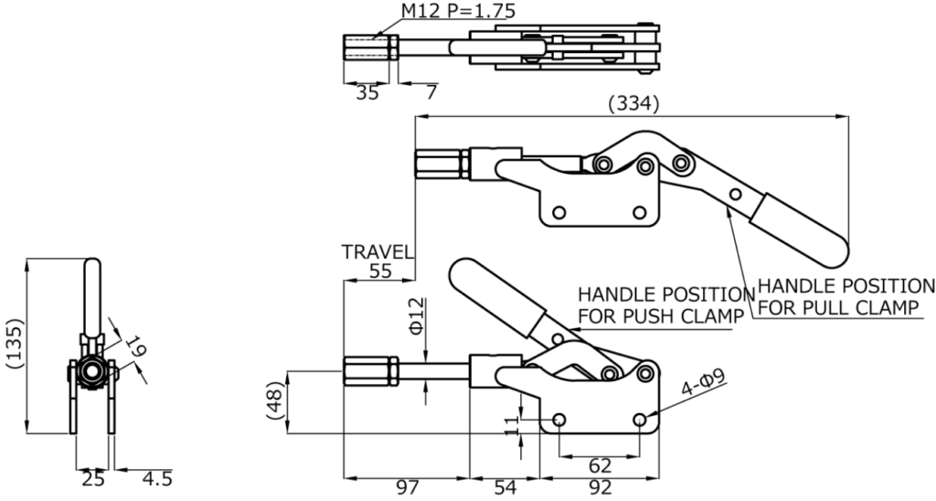 Kakuta No.50BS Straight Line Clamp | Kouei Japan Trading | Get Quotation