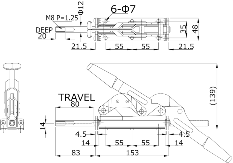 Kakuta No.80 Straight Line Clamp | Kouei Japan Trading | Get Quotation