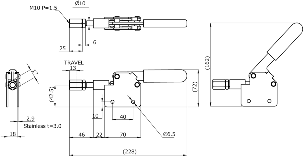 Kakuta No.51BSS Straight Line Clamp | Kouei Japan Trading | Get Quotation