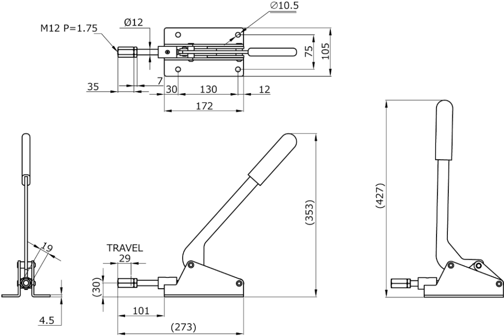 Kakuta No.51BL Straight Line Clamp | Kouei Japan Trading | Get Quotation