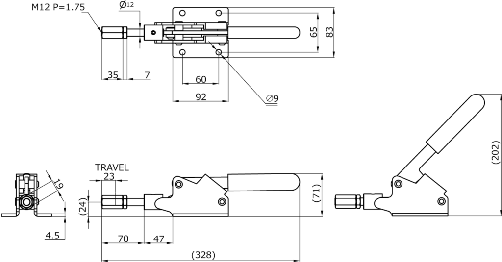 Kakuta No.51BM Straight Line Clamp | Kouei Japan Trading | Get Quotation