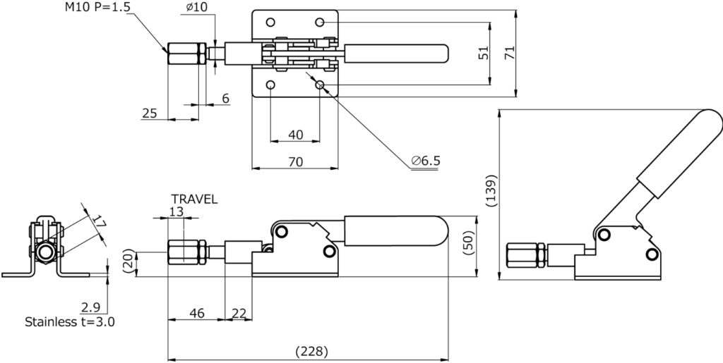 Kakuta No.51BXS Straight Line Clamp | Kouei Japan Trading | Get Quotation