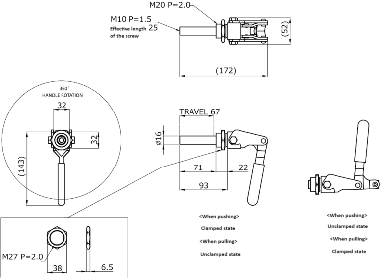 Kakuta No.FM250 Straight Line Clamp | Kouei Japan Trading | Get Quotation