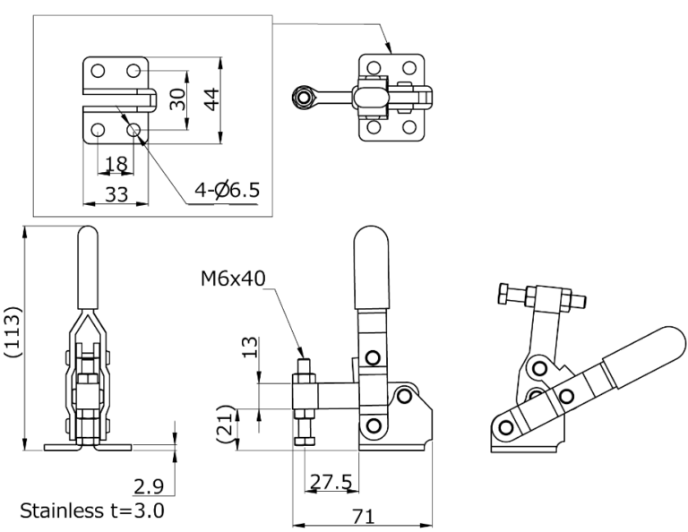 Kakuta No.40A Hold Down Clamp | Kouei Japan Trading