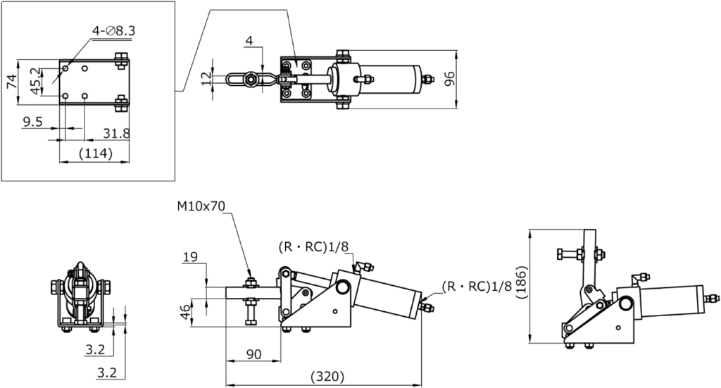 Kakuta No.AC650 Air Clamp | Kouei Japan Trading | Get Quotation