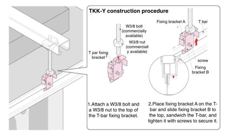 TKK Series T-bar fixing bracket Mirai Kogyo | Kouei Japan Trading | Get ...