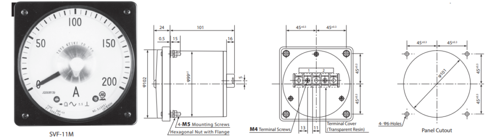 Toyo Keiki SVF-11M Rectifier Type AC Ammeter | Kouei Japan Trading ...