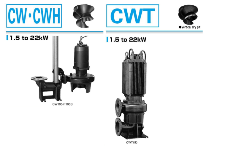 ShinMaywa CW/CWH Series Screw Type Submersible Pumps | Kouei Japan ...