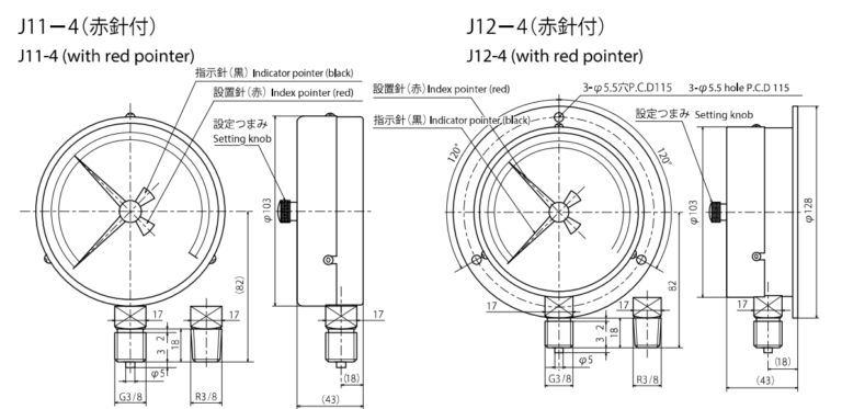 J12B Daitoukeiki J12B type guage JUN Guages