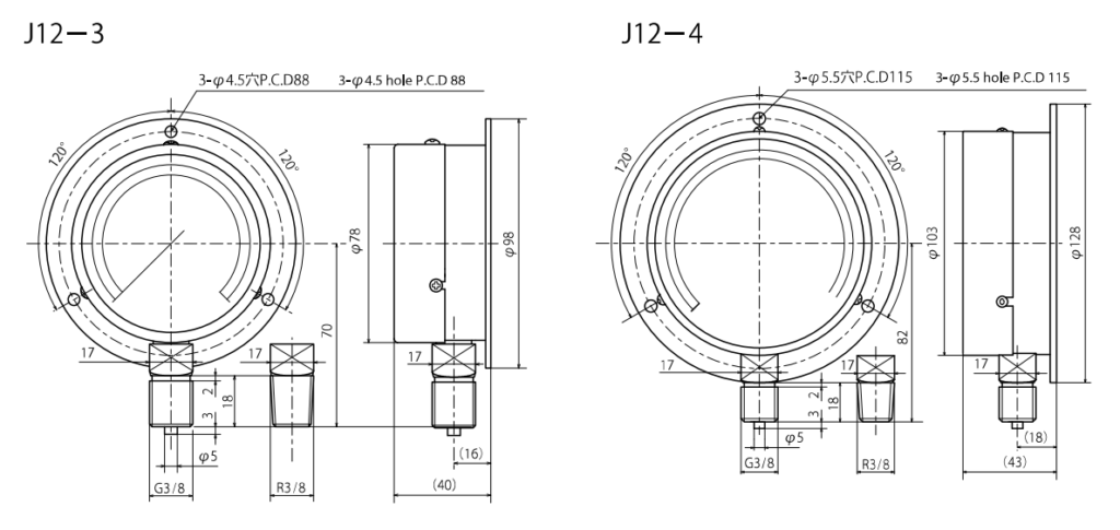 J12B Daitoukeiki J12B type guage JUN Guages