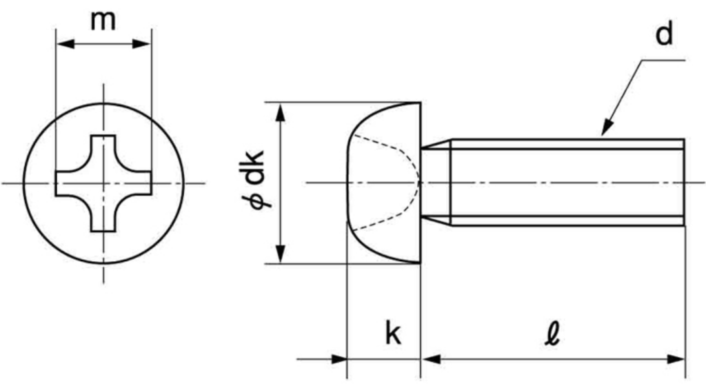 00-0060 (+) Pan (JIS-1996) Head | Kouei Japan Trading | Get Quotation