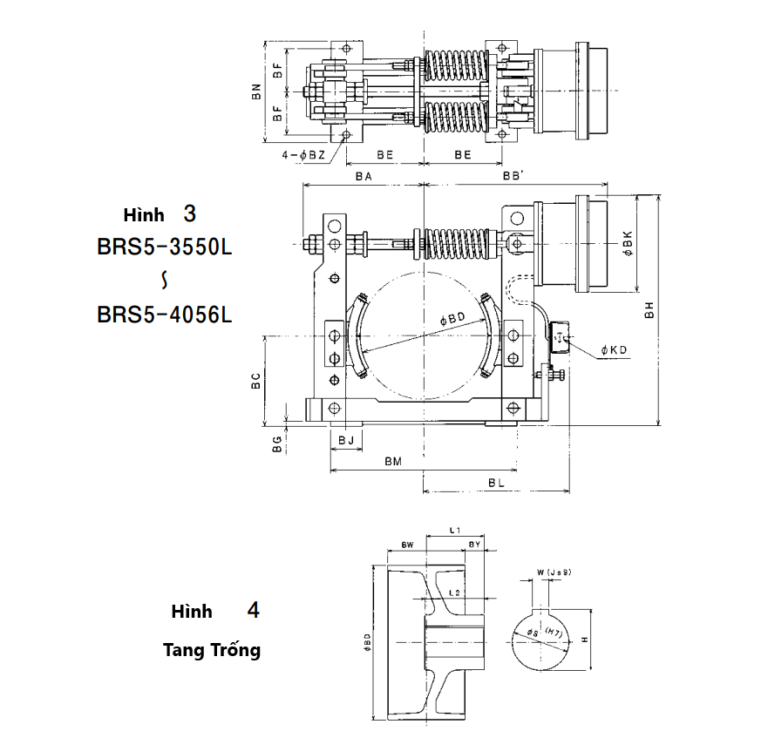 Satuma Denki BRS5 Phanh Tang Trống Loại Phanh Điện Từ DC Hoạt Động Đằng ...